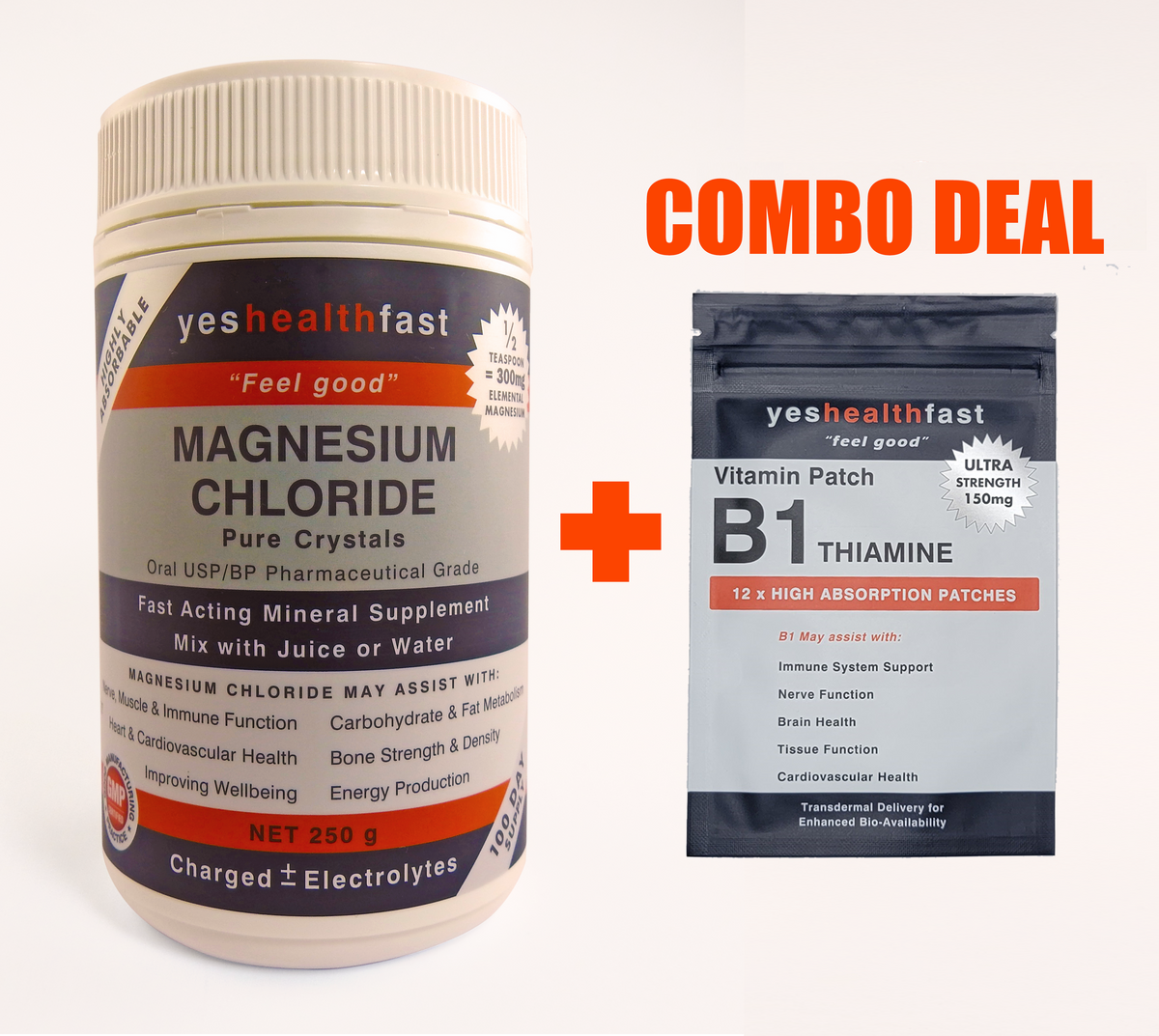 Combo - Magnesium + Your Choice of 1 Pack of Patches – Yes Health Fast