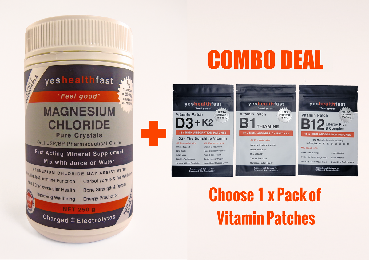 Combo - Magnesium + Your Choice of 1 Pack of Patches – Yes Health Fast